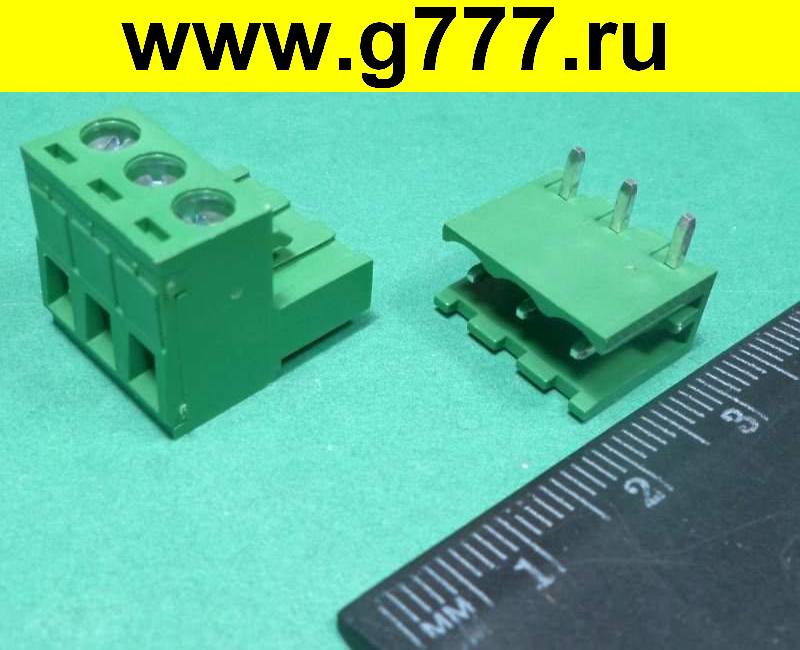 Клеммник на плату Разъём Клеммник 5мм 3pin комплект GSP001-5.08-03 ...
